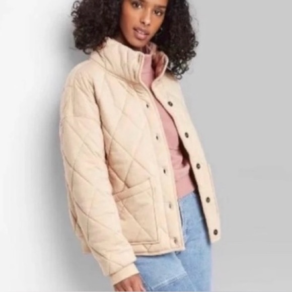 wild fable | Jackets & Coats | Target Wild Fable Quilted Cream Puffer ...